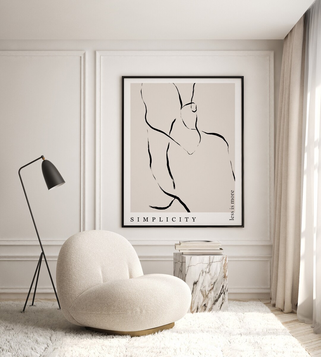 Modern Line Poster Fine Line Print Abstract Lines Print Modern Abstract ...