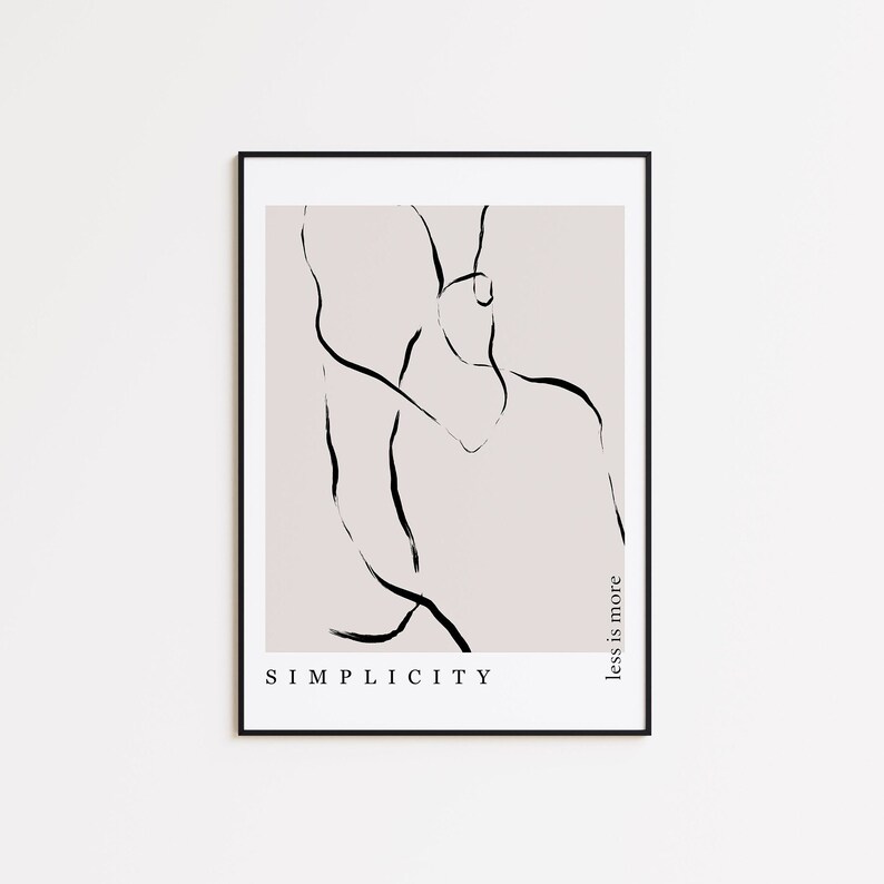 Modern Line Poster Fine Line Print Abstract Lines Print Modern - Etsy