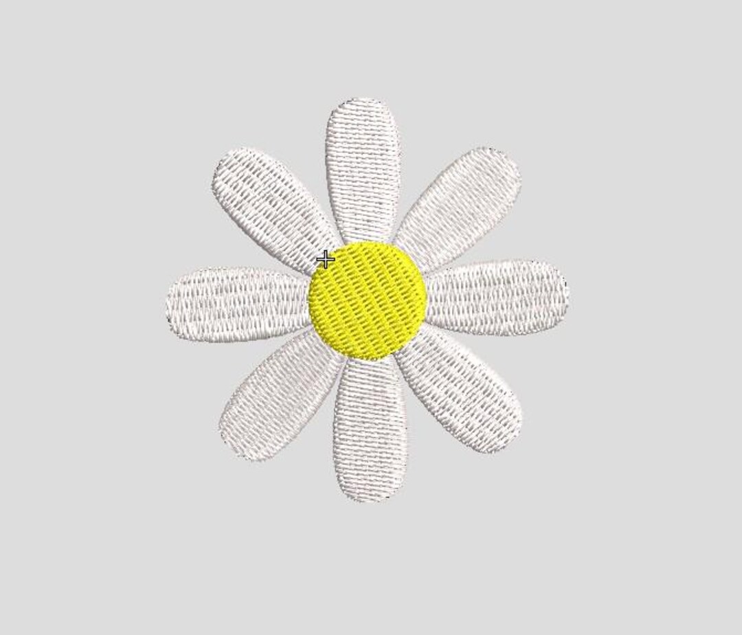 Daisy Embroidery Design - Simple White Flower Machine Embroidery File ...