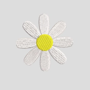 Daisy Embroidery Design - Simple White Flower Machine Embroidery File ...