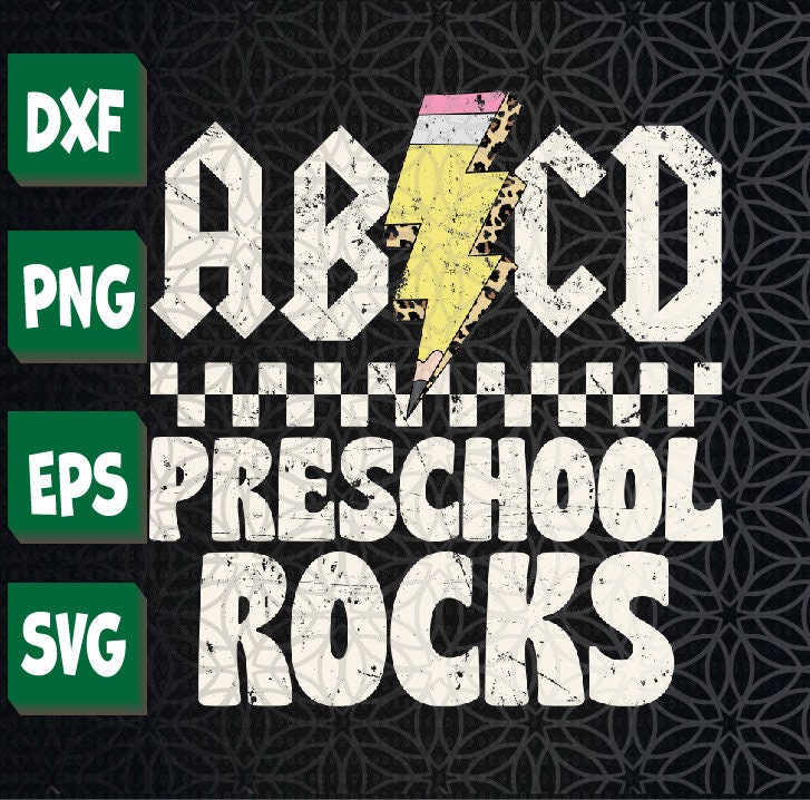 ABCD Preschool Rocks Back to School Pre-k Svg Eps Png Dxf - Etsy