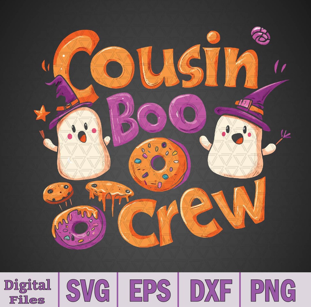 Cousin Boo Crew Funny Ghost Halloween Spooky Costume Svg, Boo Crew Svg ...