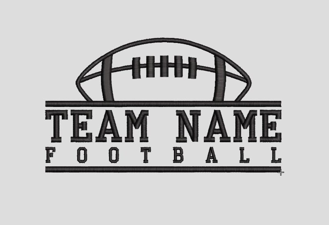 Custom American Football Team Logo Embroidery Design - Personalized ...