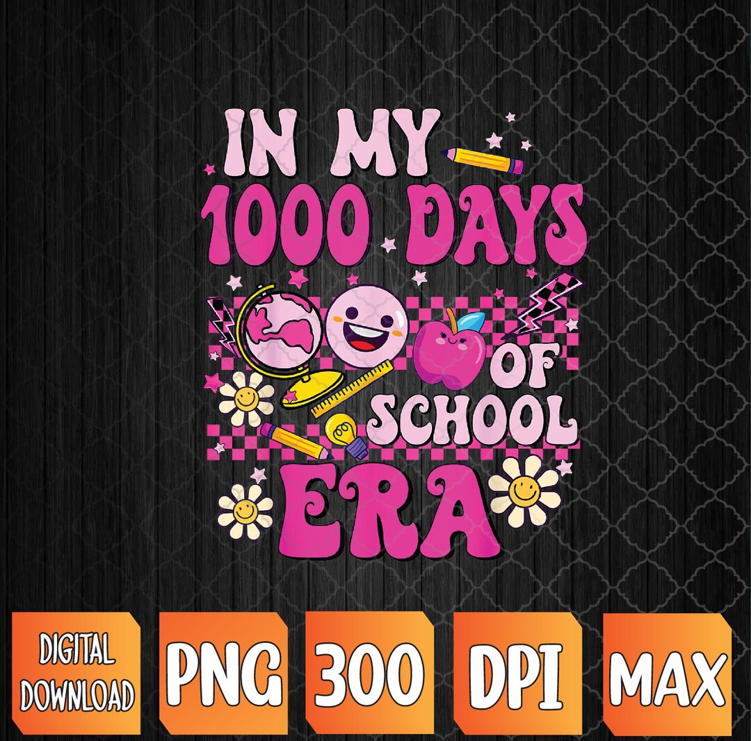 Retro Groovy in My 1000 Days of School Era 1000 Days Smarter PNG ...