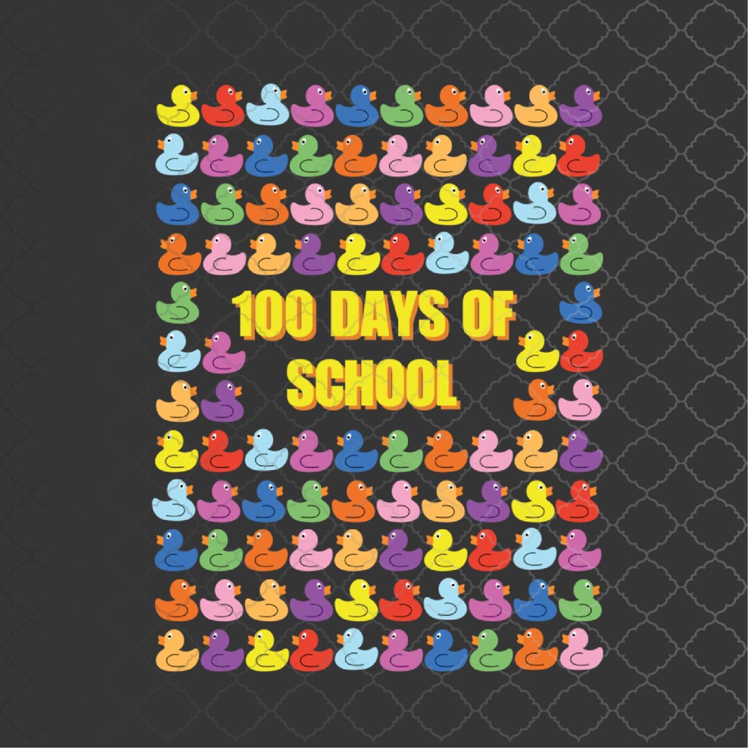 Easy 100 Days of School Png, Ducks 100 Days Png, Easy Idea Png ...