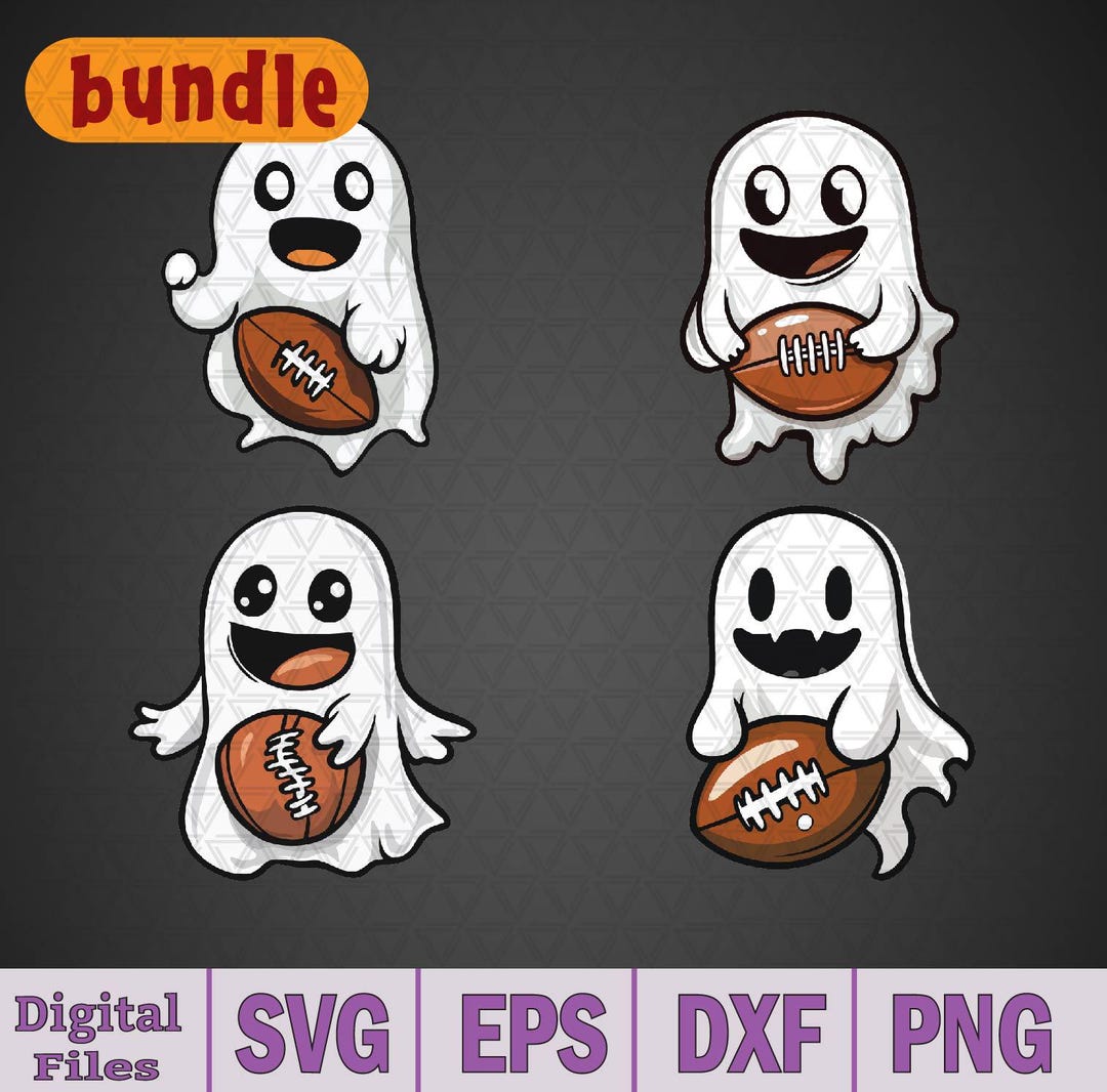 Halloween Football Svg, Halloween Ghost Football Svg, Halloween Svg - Etsy