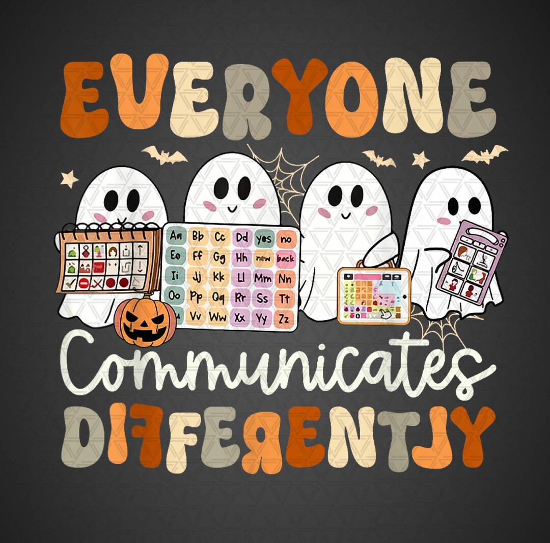 Speech Therapy Halloween Png, Everyone Communicates Differently Png ...