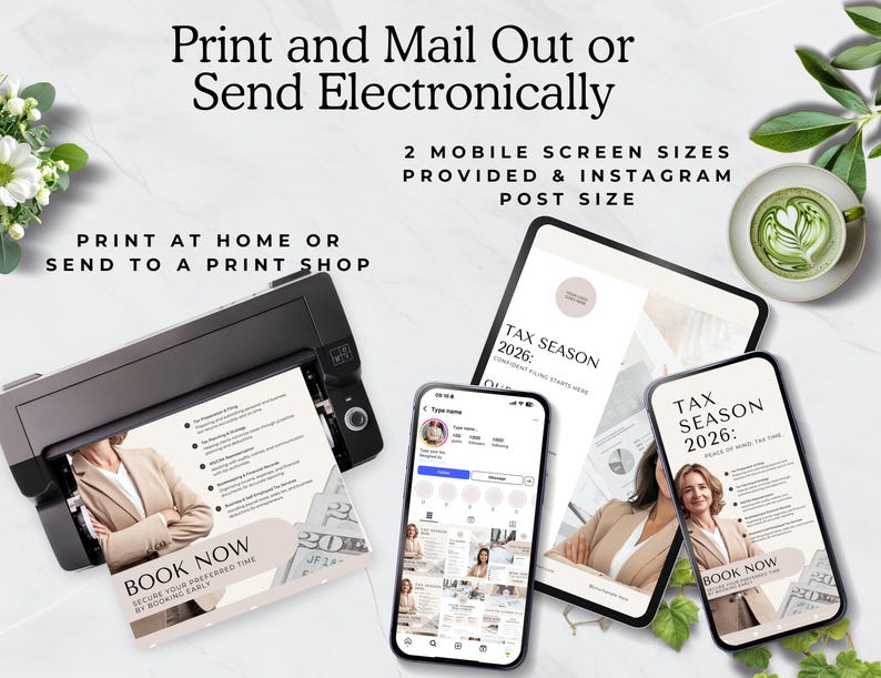 Tax Prep Flyer 2026, Editable Canva Template for Tax Services, Income ...