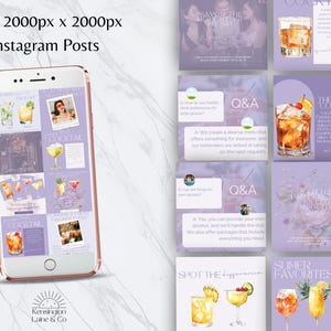 Mobile Bar Instagram Templates, Bartender Social Media Posts, Canva ...