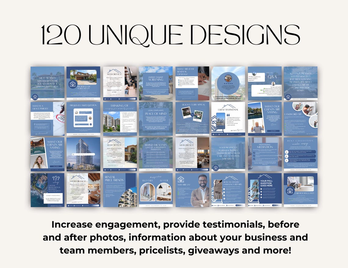Property Management Social Media Templates, Real Estate Marketing ...