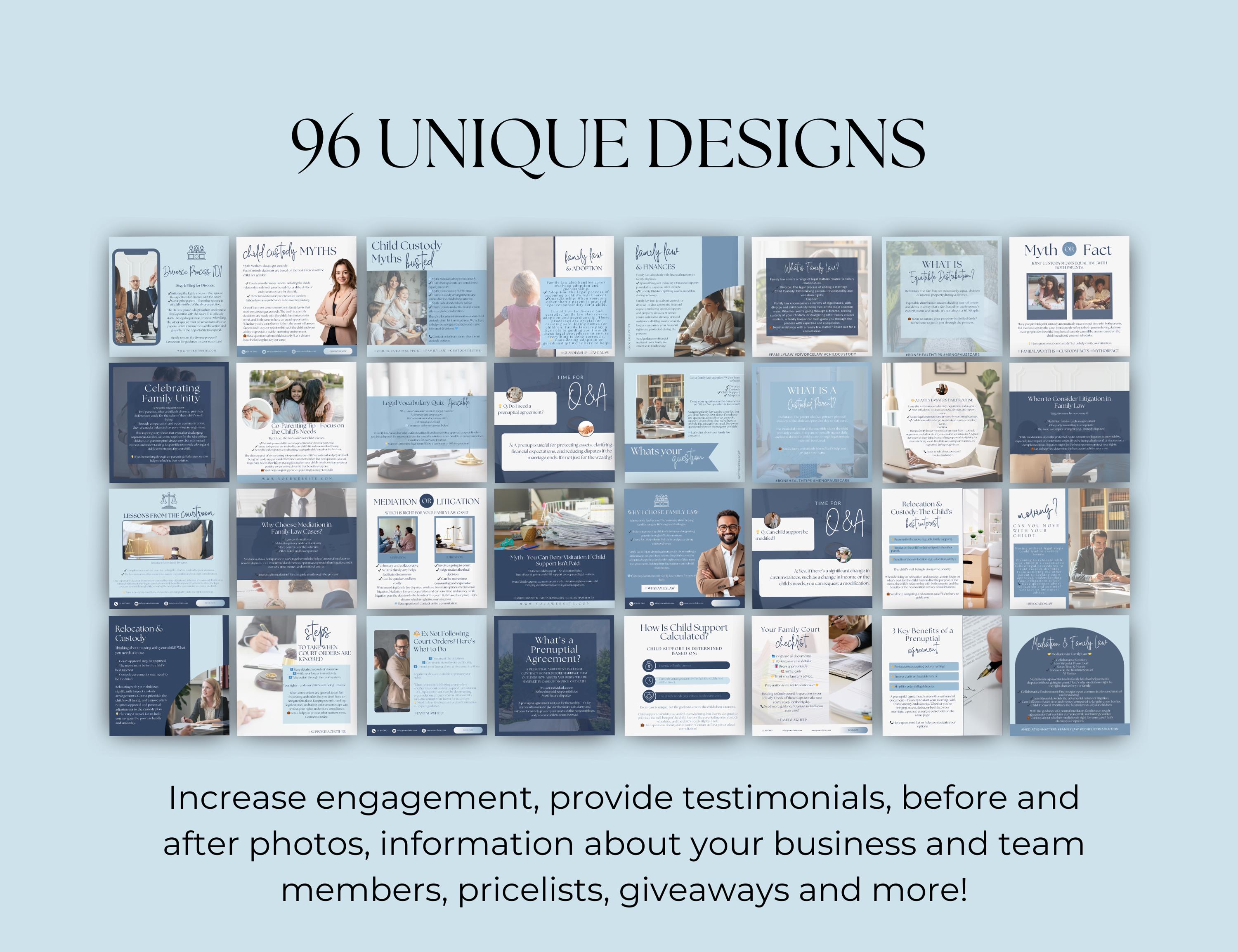 Law Firm Social Media Templates, Family Lawyers Instagram, Law Firm ...