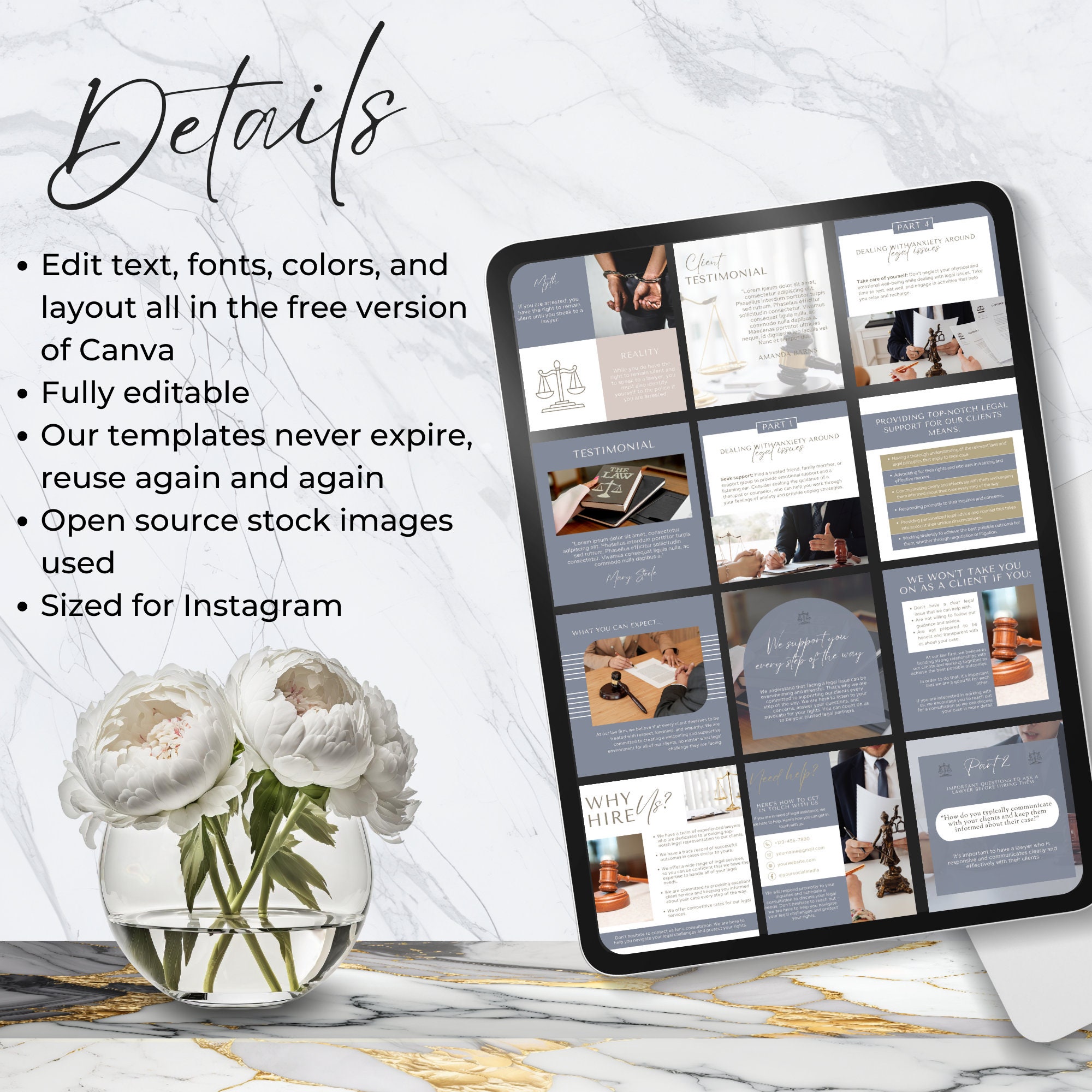 Law Firm Instagram Post Ideas, Social Media Posts for Lawyers and ...