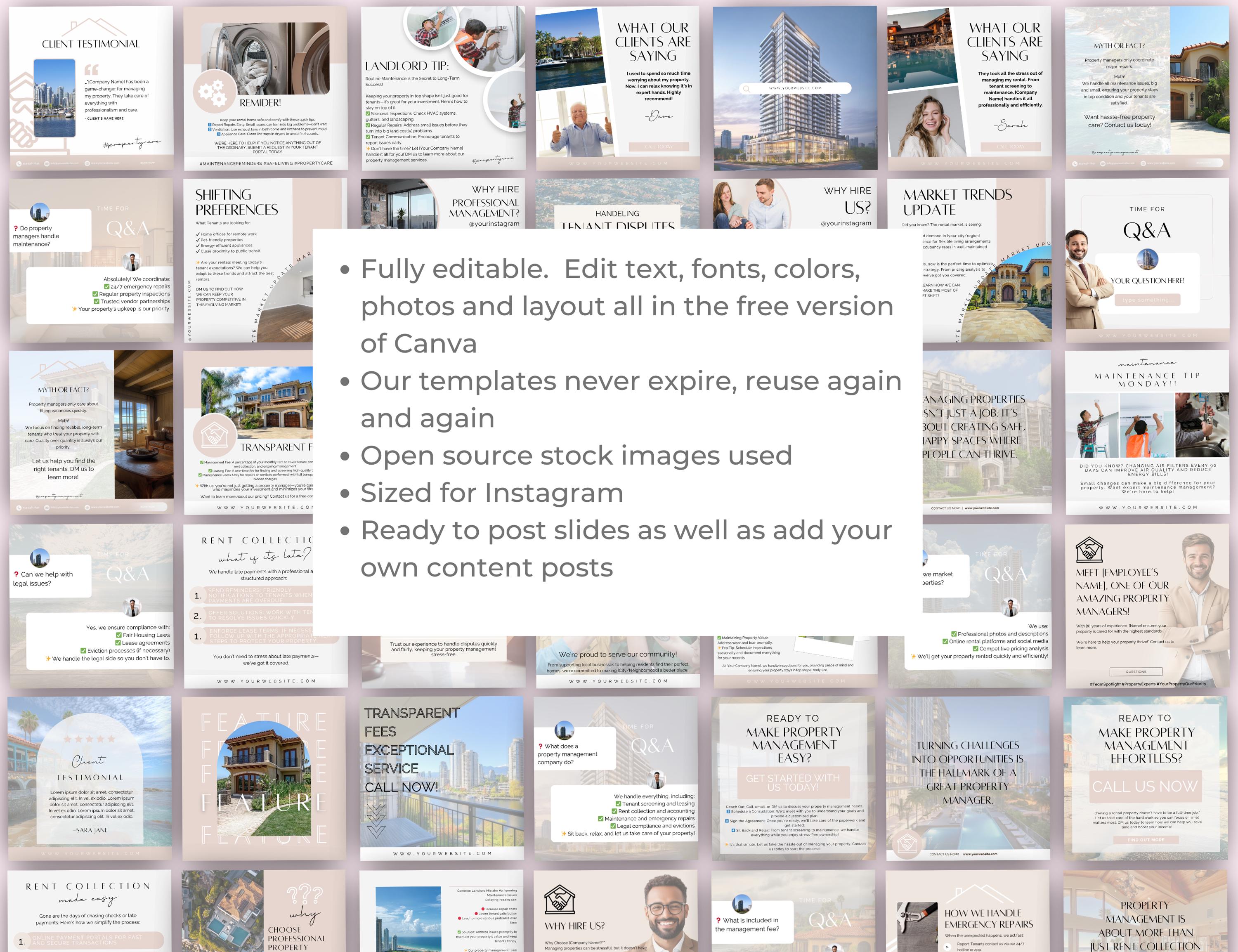 Property Management Social Media Templates, Real Estate Marketing ...