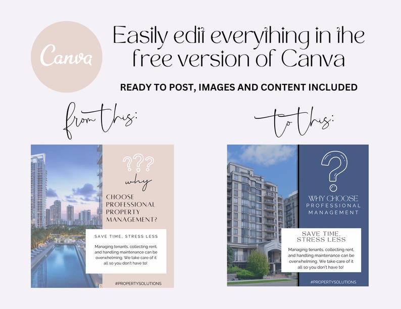 Property Management Social Media Templates, Real Estate Marketing ...