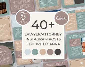 Law Firm Instagram Post Ideas, Blush, Social Media Posts for Lawyers ...