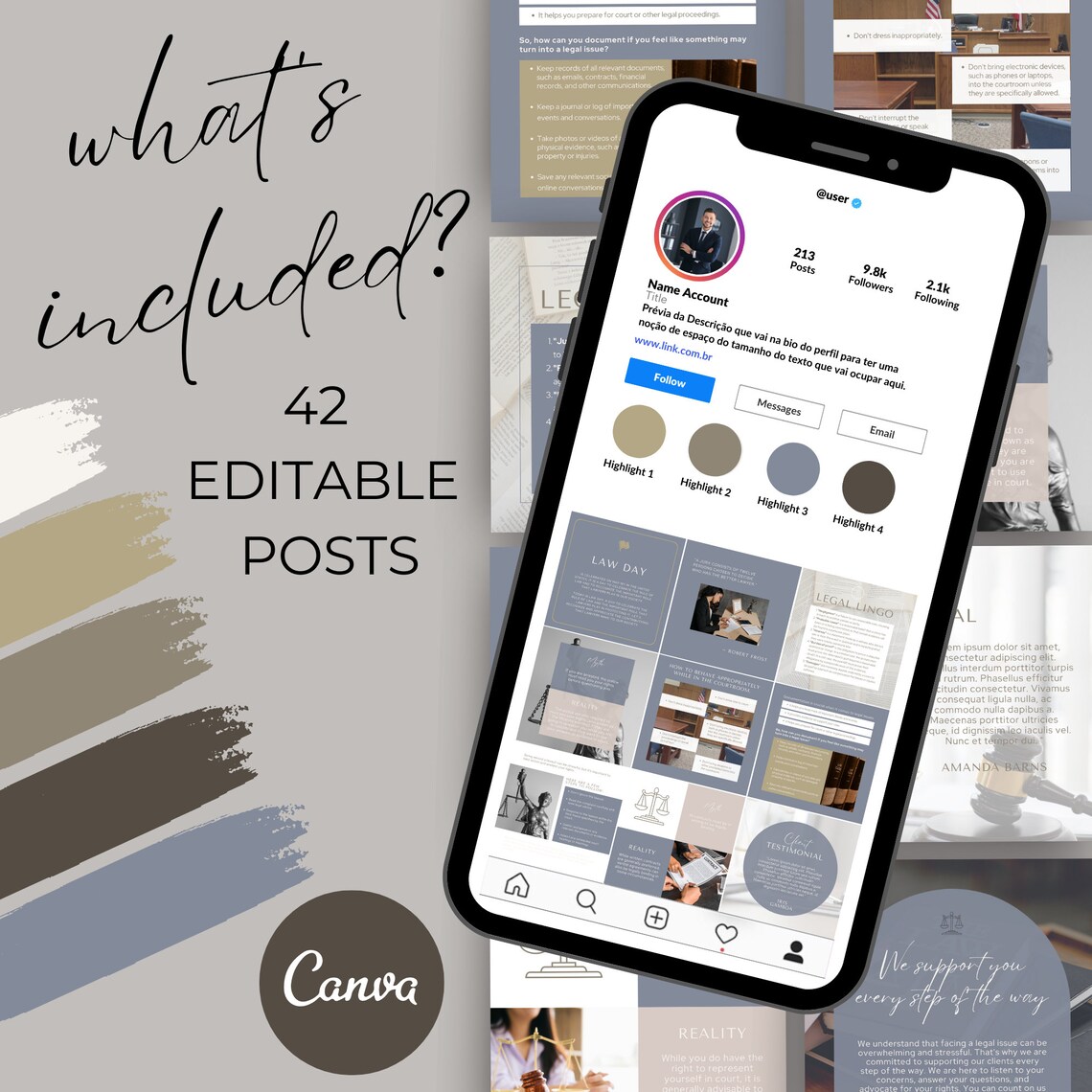 Law Firm Instagram Post Ideas, Social Media Posts for Lawyers and ...