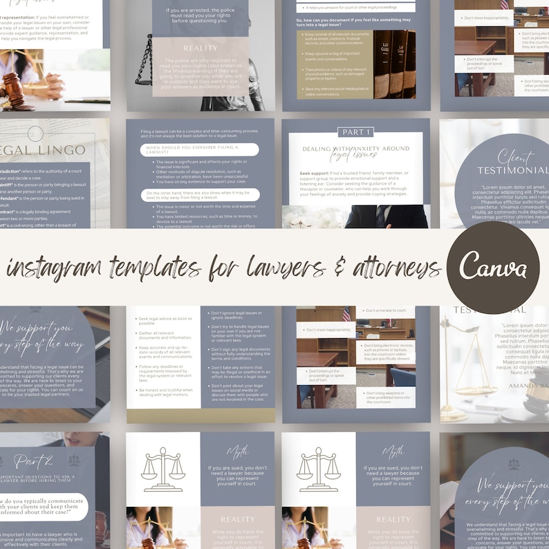 Law Firm Instagram Post Ideas, Social Media Posts for Lawyers and ...