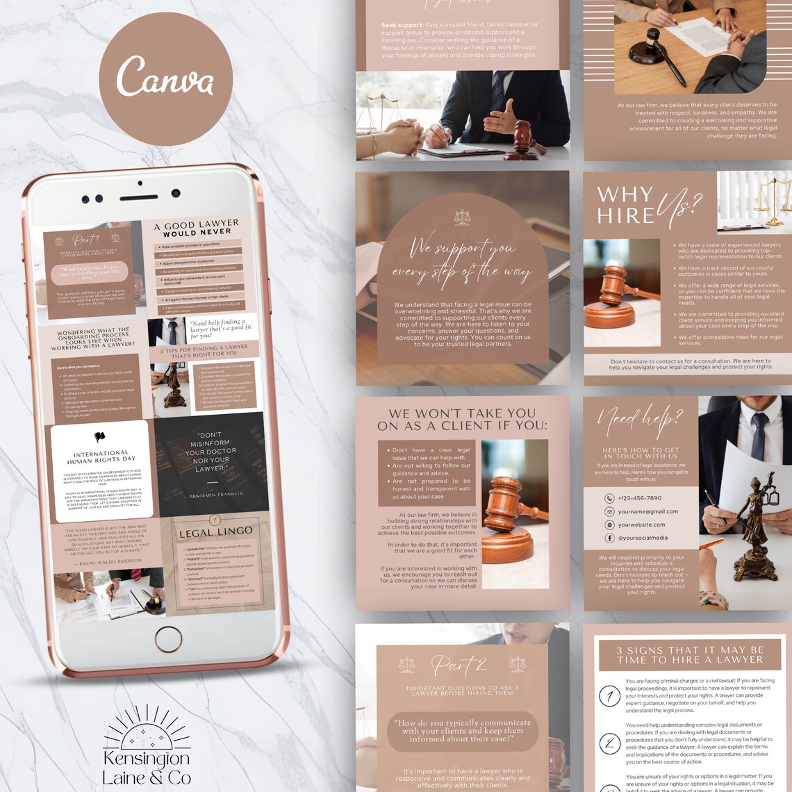 Law Firm Instagram Post Ideas, Neutral, Social Media Posts for Lawyers ...