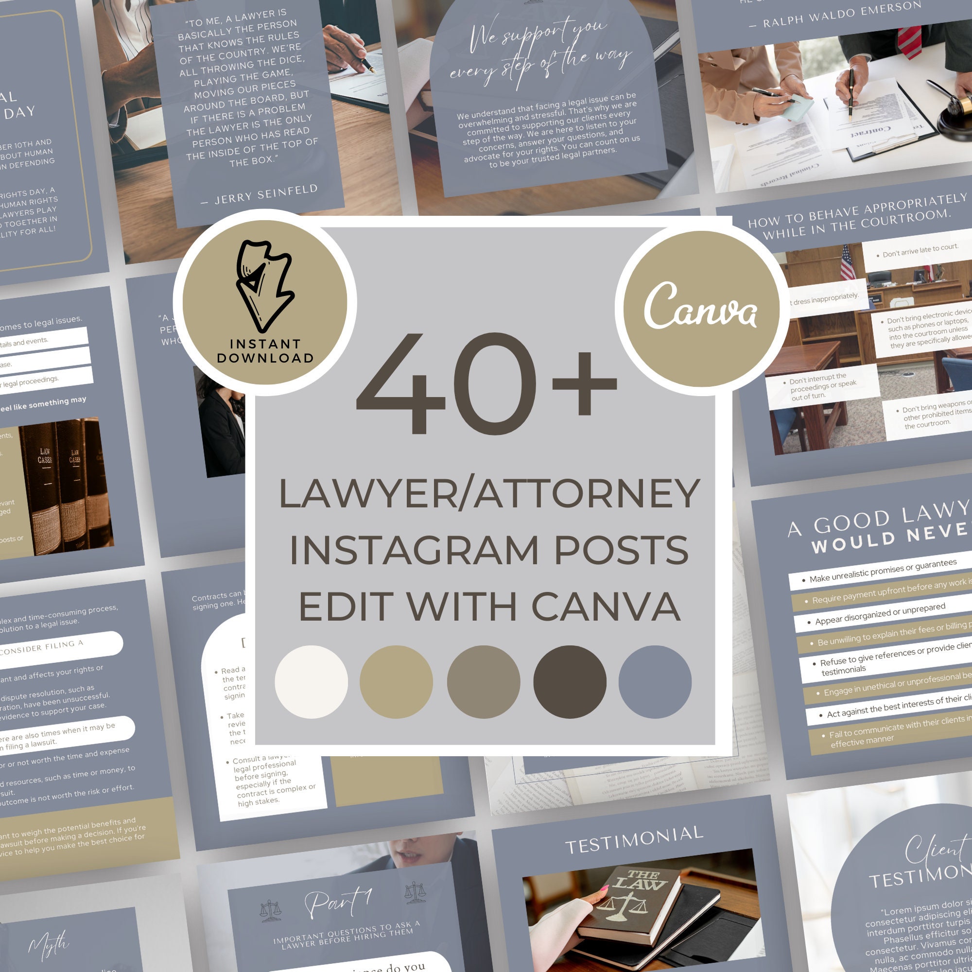 Law Firm Instagram Post Ideas, Social Media Posts for Lawyers and ...