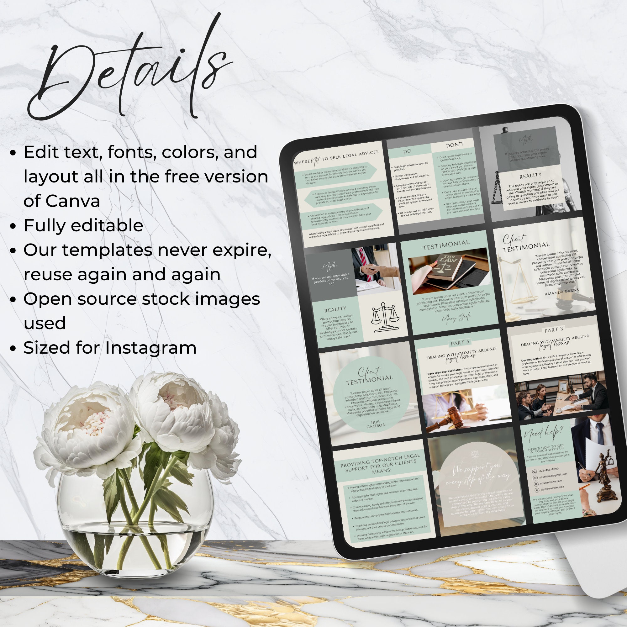 Law Firm Instagram Post Ideas, Sage, Social Media Posts for Lawyers and ...