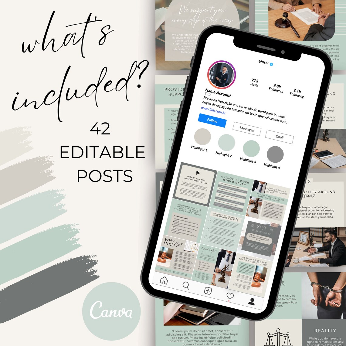 Law Firm Instagram Post Ideas, Sage, Social Media Posts for Lawyers and ...