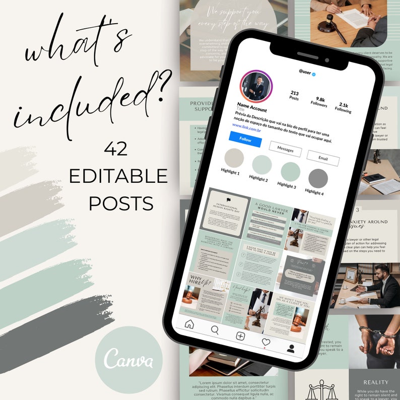 Law Firm Instagram Post Ideas, Sage, Social Media Posts for Lawyers and ...