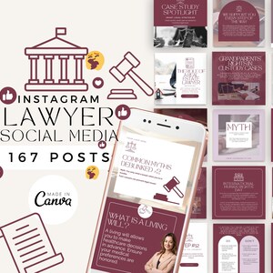 Social Media Posts for Lawyers, Law Firm Instagram, Attorney Templates ...
