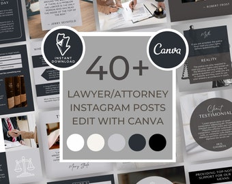 Law Firm Instagram Post Ideas, Blush, Social Media Posts for Lawyers ...