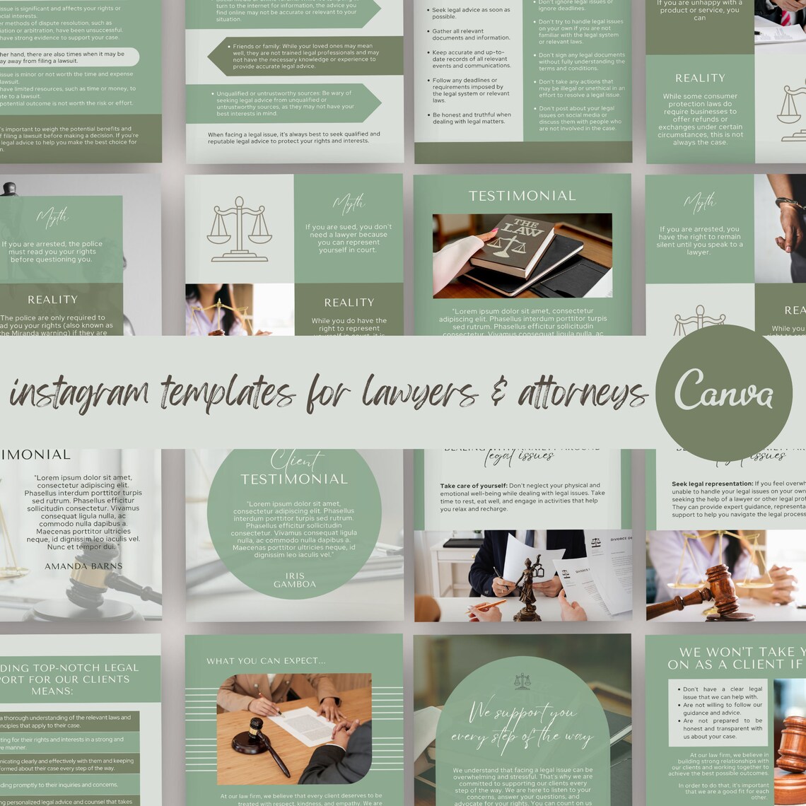 Law Firm Instagram Post Ideas, Sage, Social Media Posts for Lawyers and ...