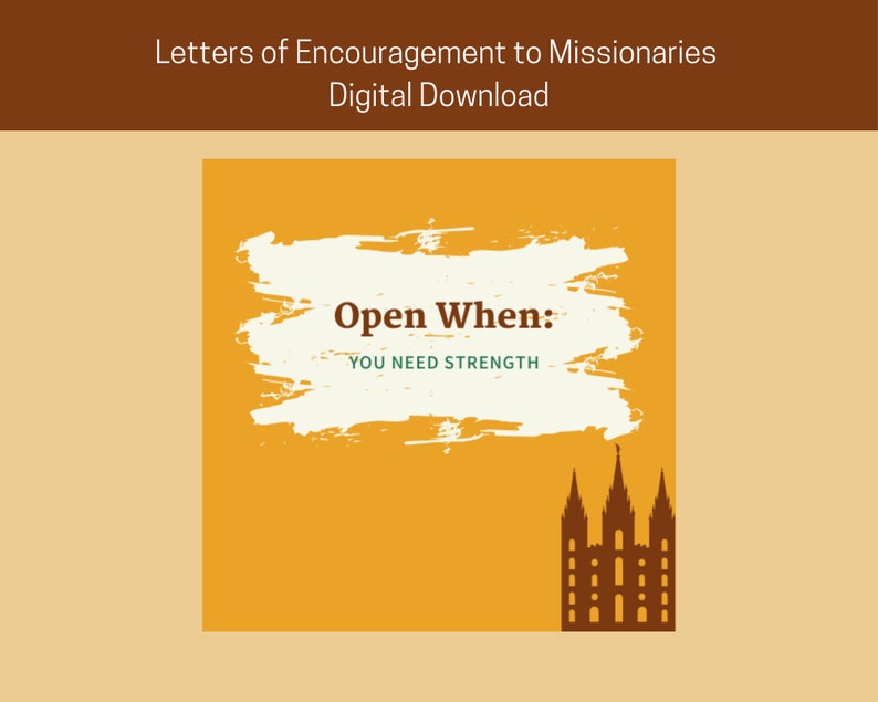 LDS Digital Download Letters of Encouragement Prompts for Missionaries ...