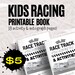 Racing Activities Autograph Book - Printable, Games, Letters, Draw ...