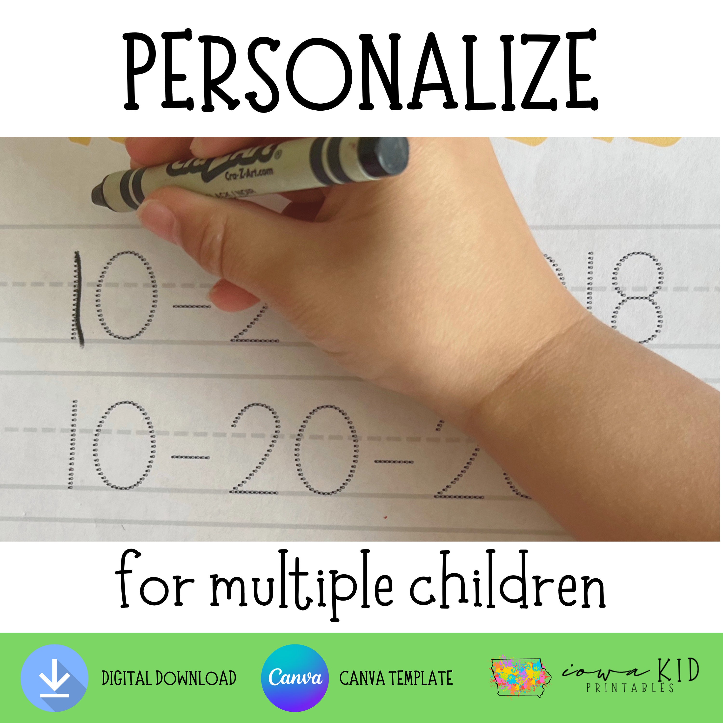 All About Me Tracing Kid Worksheets-print at Home-customize-learn to ...