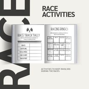 Racing Activities Autograph Book - Printable, Games, Letters, Draw ...