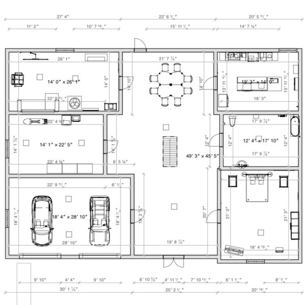 Open Floor Plan House - Etsy