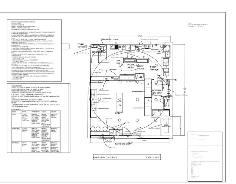 Floor Plan, Blueprint, Permit Ready, Health Department, Commercial ...