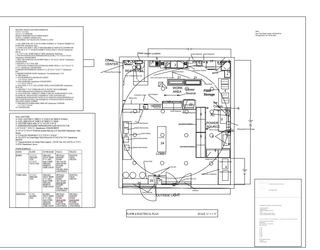 Floor Plan, Blueprint, Permit Ready, Health Department, Commercial ...