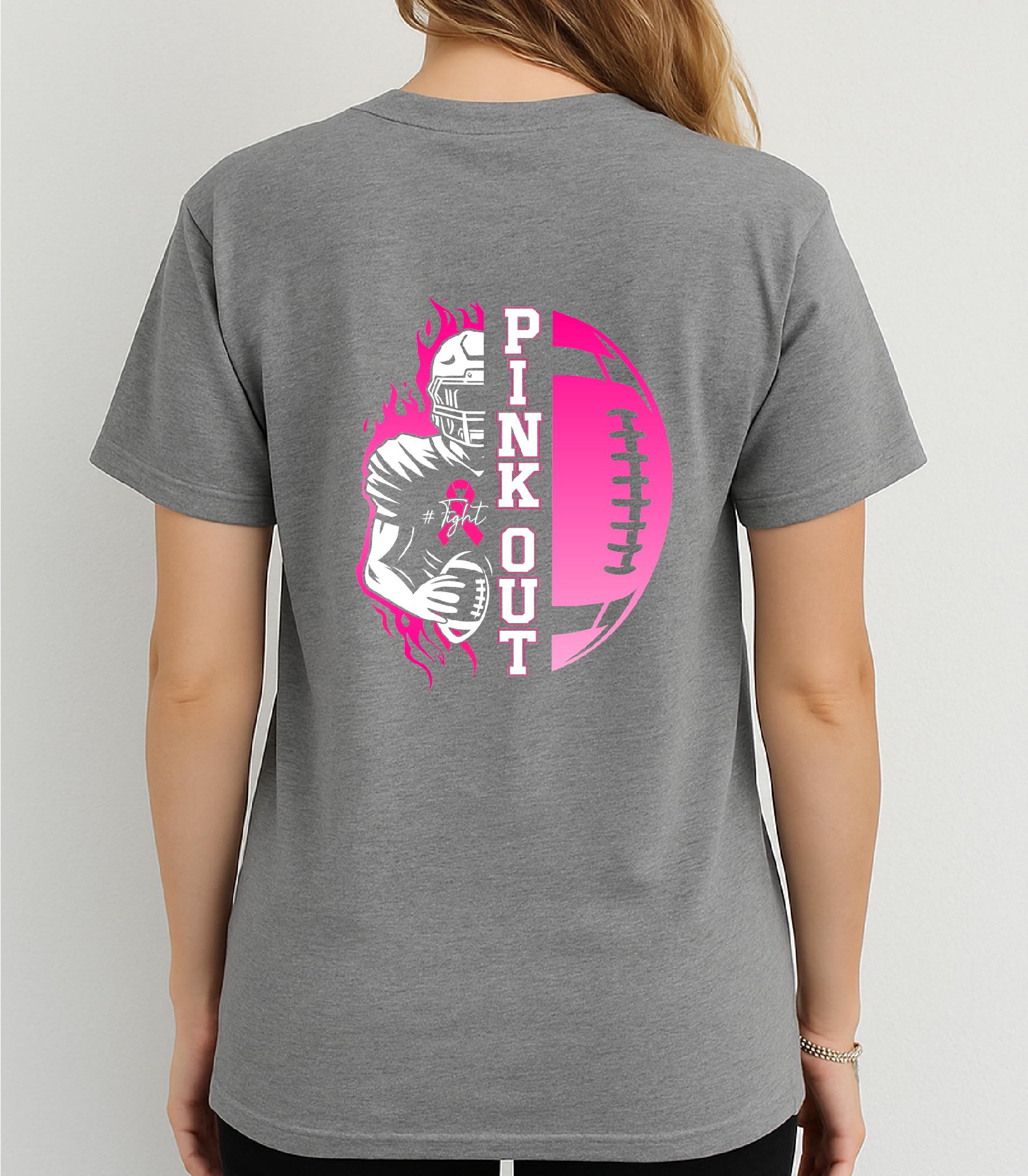 Football Pink Out Team Breast Cancer Awareness Month SVG, Pink Ribbon ...