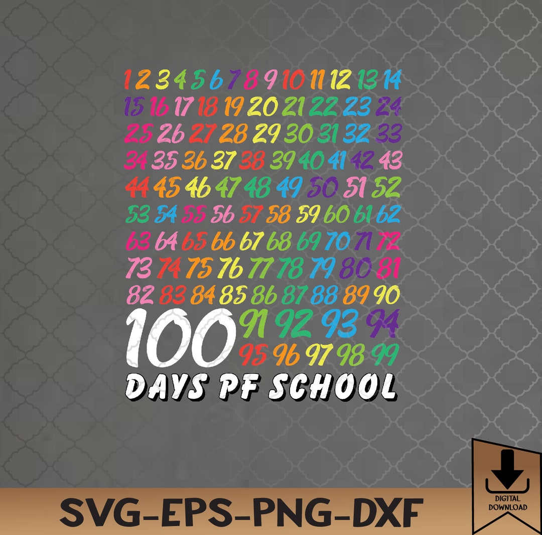 100th Day of School Teacher Kids 100 Days Math Numbers, Svg, Eps, Png ...