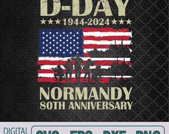 D-day 80th Anniversary Normandy Beach Landing Commemorative Svg Png, D ...
