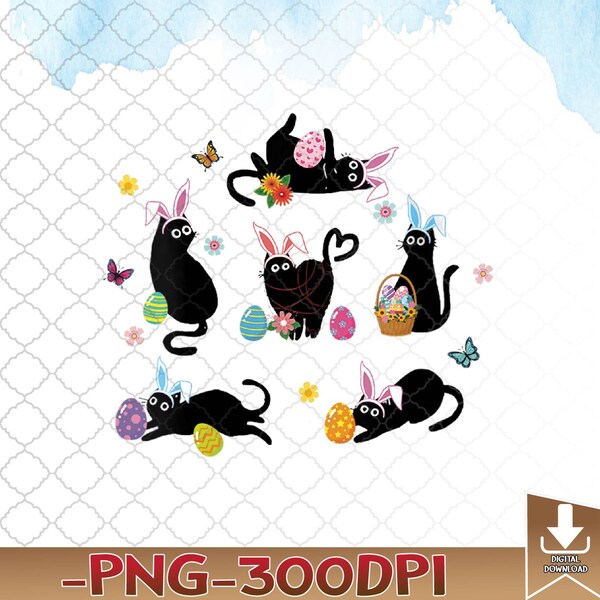 Black Cat Easter - Etsy