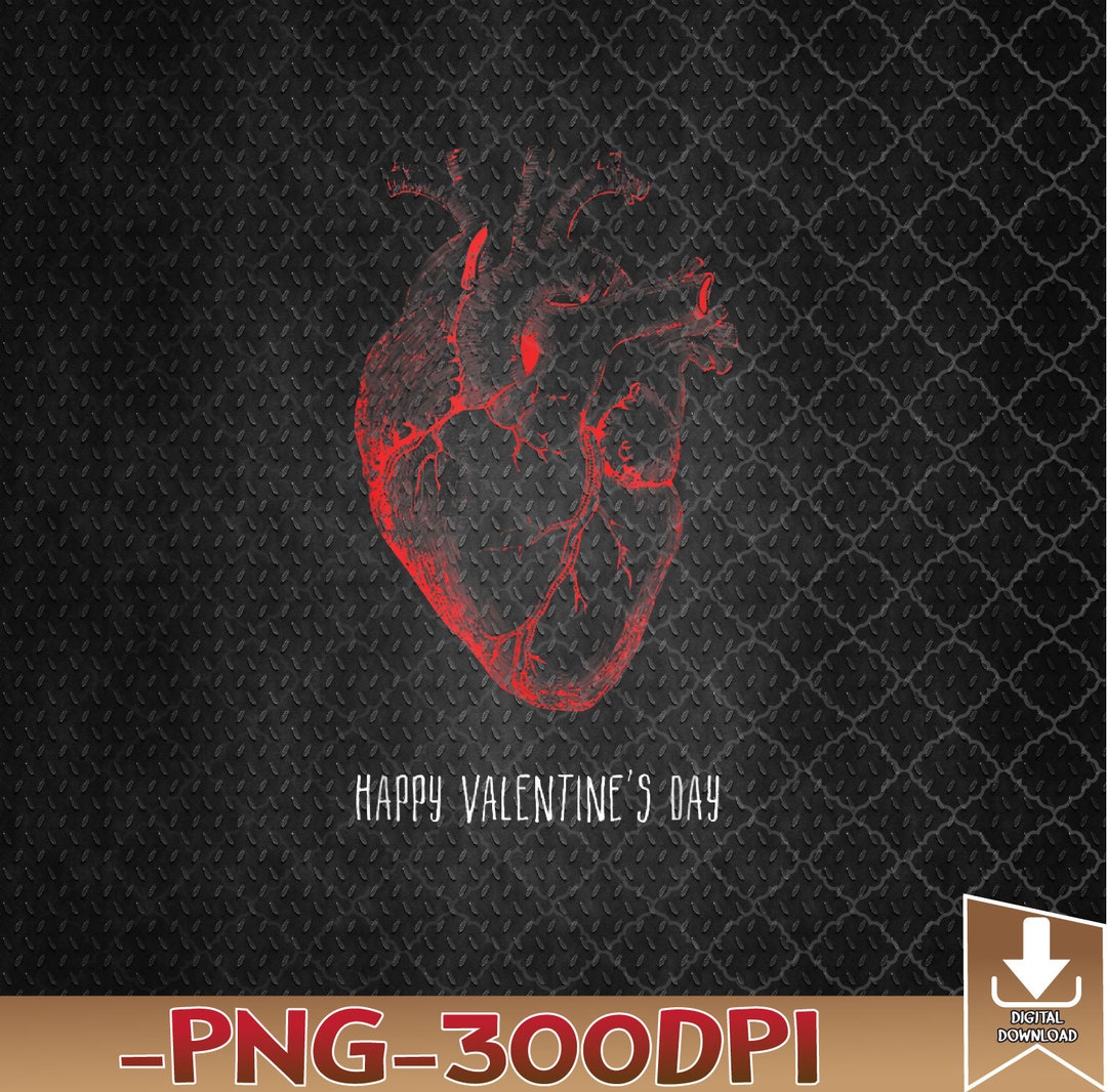 Happy Valentine's Day Anatomical Heart Love, Valentine's Day Png, Heart ...