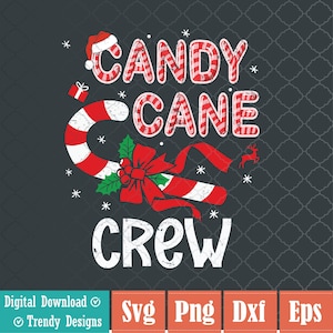 Candy Cane Crew Christmas Holiday Svg, Candy Christmas Svg, Kids ...