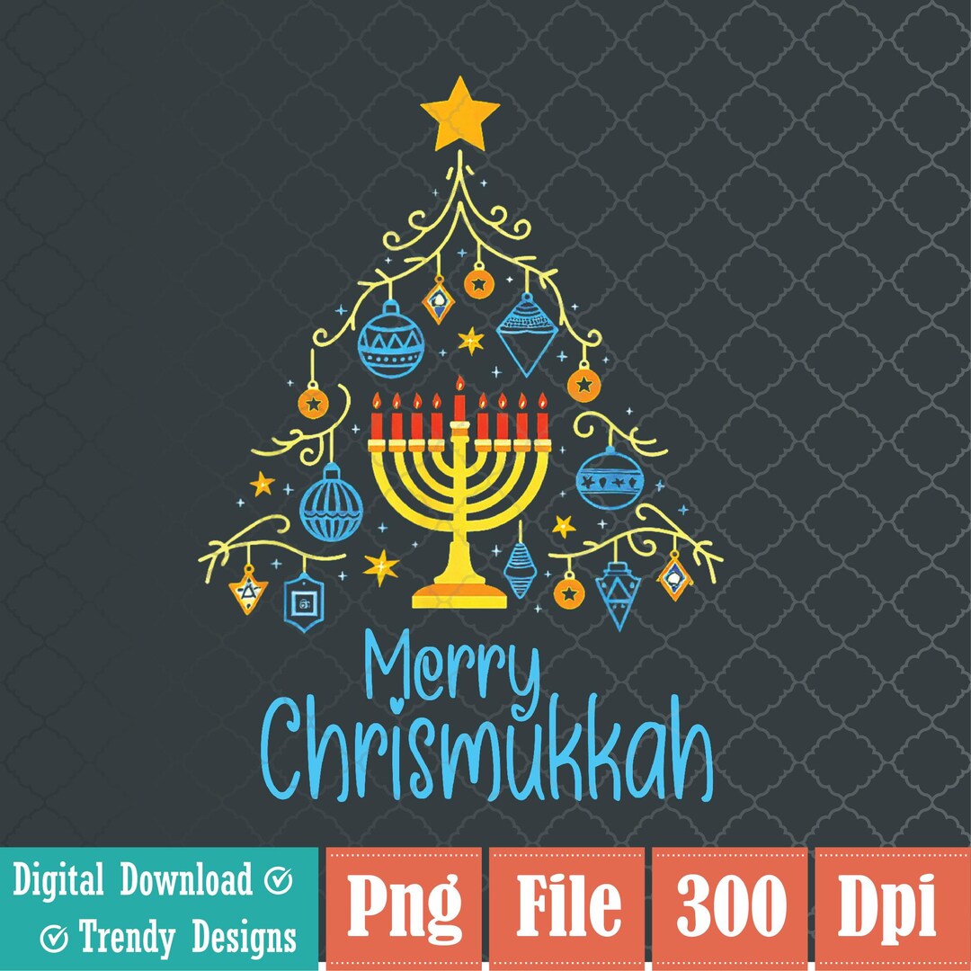Merry Chrismukkah Menorah Png, Christmas Tree Png, Chanukah Jewish Png ...