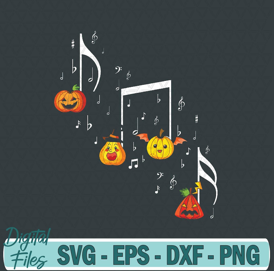 Pumpkin Music Note Svg, Halloween Music Svg, Fall Music Teacher Svg ...