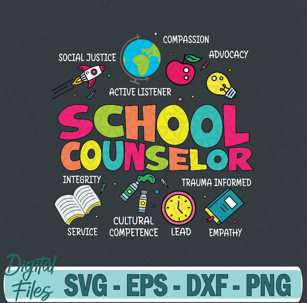 Retro School Counselor Back to School Teacher Counseling Svg File ...