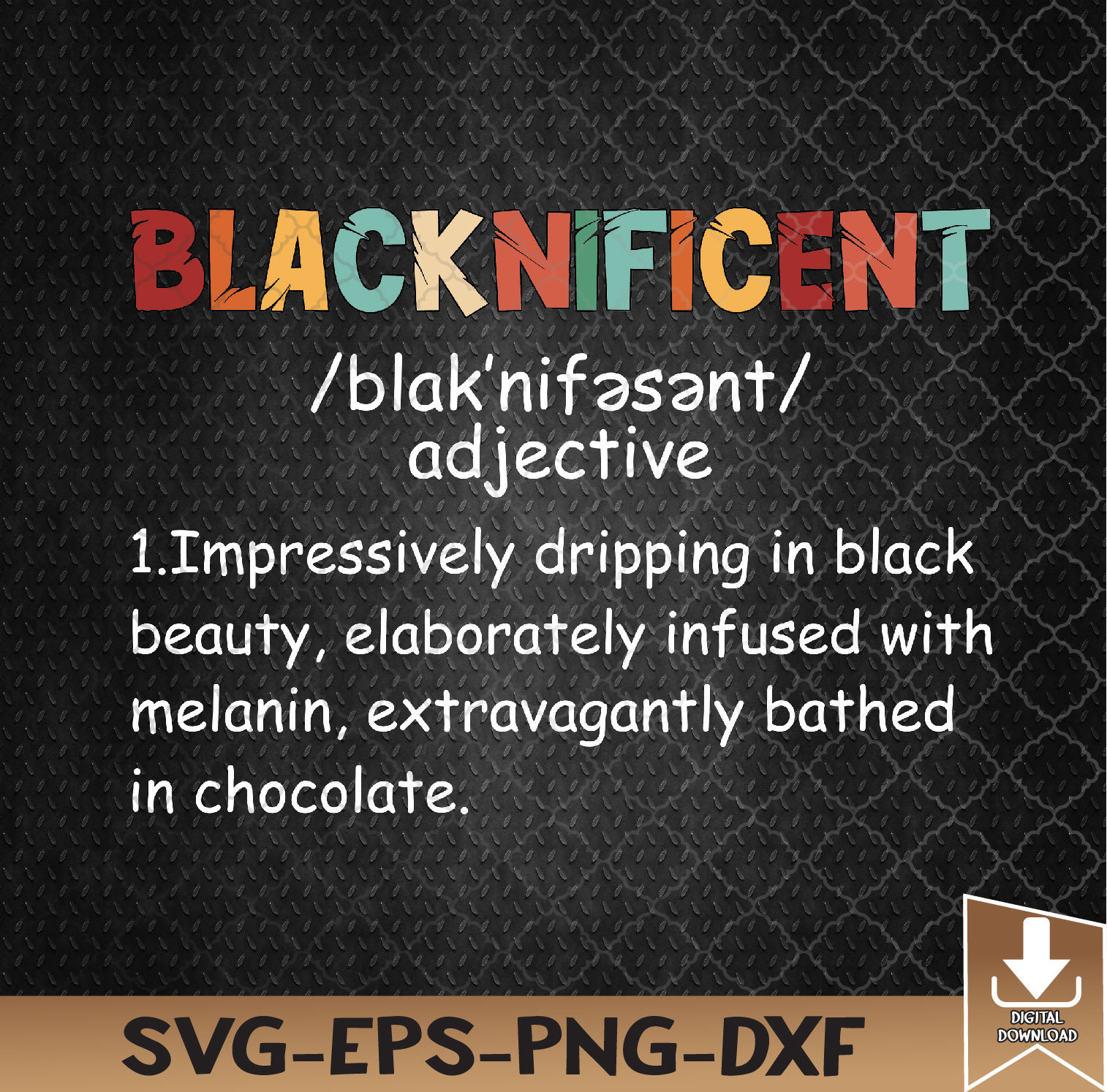 Blacknificent Definition Proud Black History Month, Black History Svg ...