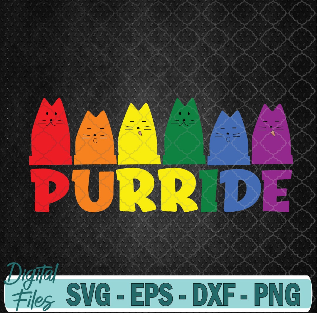 Lgbtq Cat Svg, Rainbow Purride Svg, Pride Cat Svg, Lgbt Animal Svg File ...