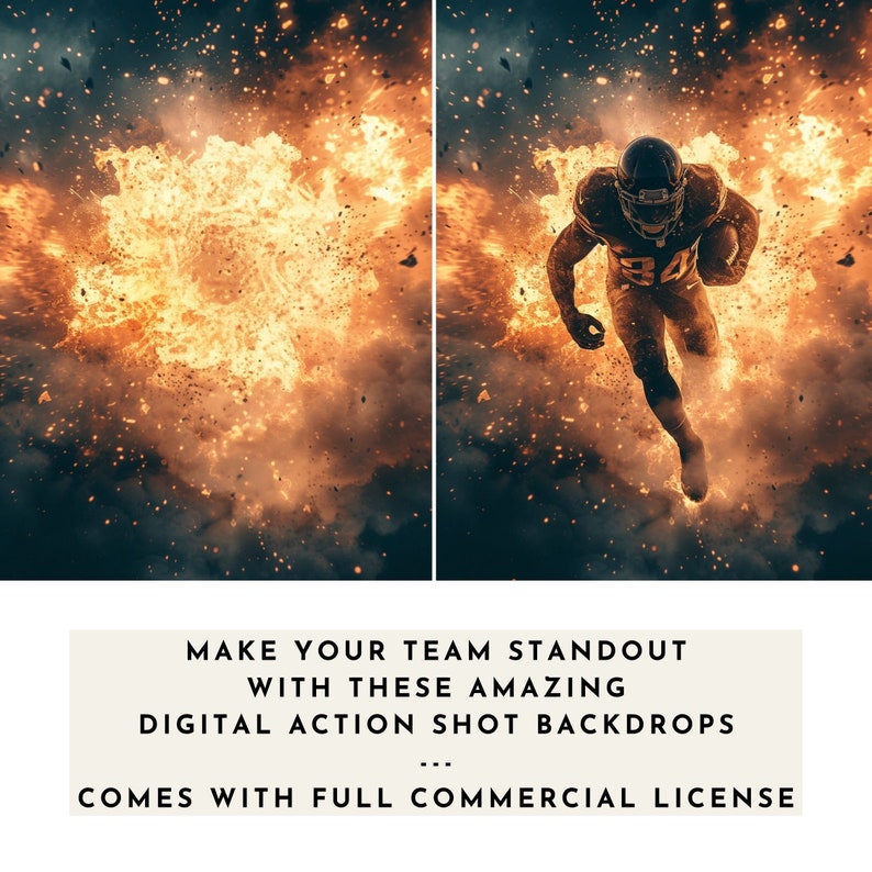 Photoshop Digital Backdrops for Sports Action Shots, School Colors ...