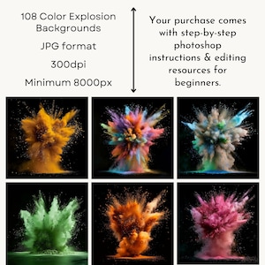 108 Color Explosion Digital Backdrops: School Color Photography ...