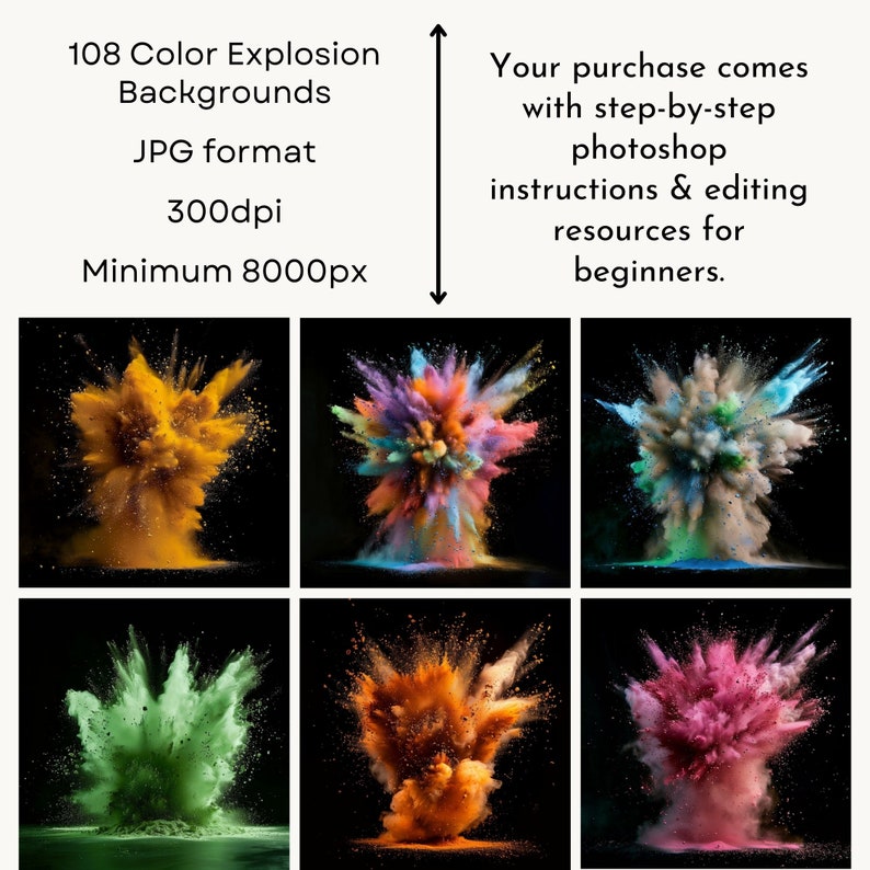 108 Color Explosion Digital Backdrops: School Color Photography ...